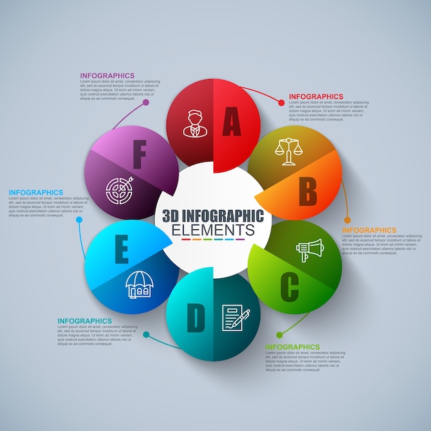 Premium Vector | Presentation business 3d infographics Premium Vector | Presentation business 3d infographics
