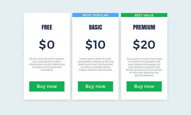 Premium Vector | Price table plan or product subscription design template. Premium Vector | Price table plan or product subscription design template.