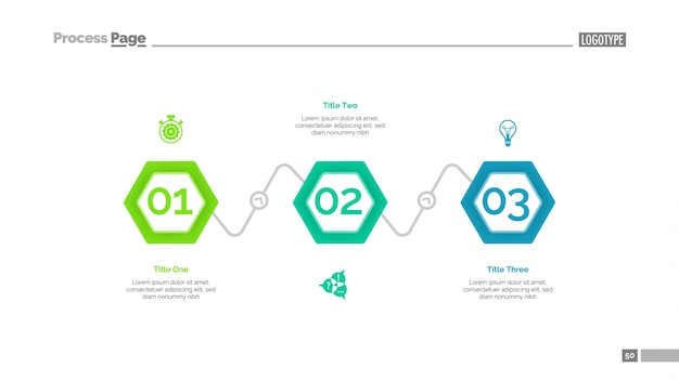 Free Vector | Process diagram with three elements slide Free Vector | Process diagram with three elements slide