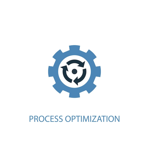 Premium Vector | Process optimization concept 2 colored icon. simple ... Premium Vector | Process optimization concept 2 colored icon. simple ...