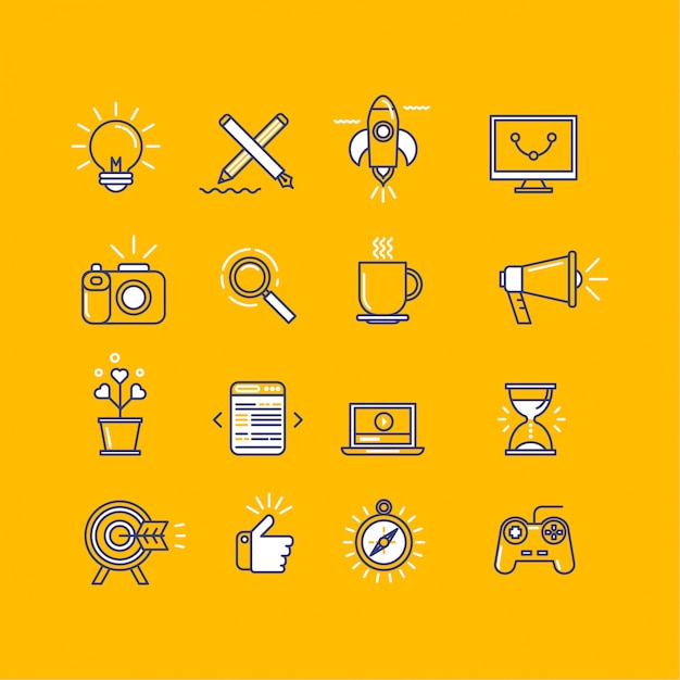 Premium Vector | Productivity icon pack Premium Vector | Productivity icon pack