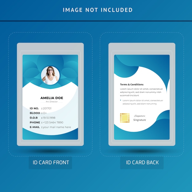 Premium Vector | Professional id card template Premium Vector | Professional id card template