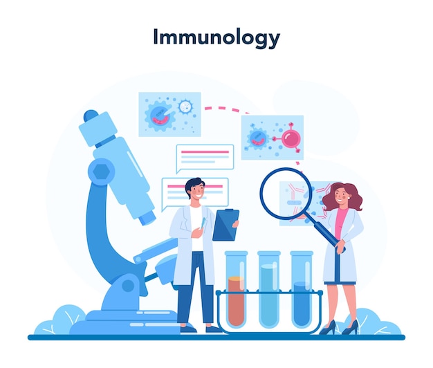 Premium Vector | Professional immunologist. idea of healthcare, virus ... Premium Vector | Professional immunologist. idea of healthcare, virus ...
