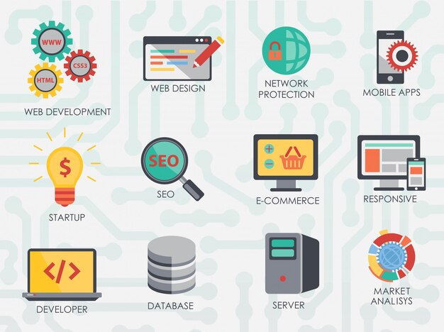 Premium Vector | Programmer software developer icons set isolated. Premium Vector | Programmer software developer icons set isolated.