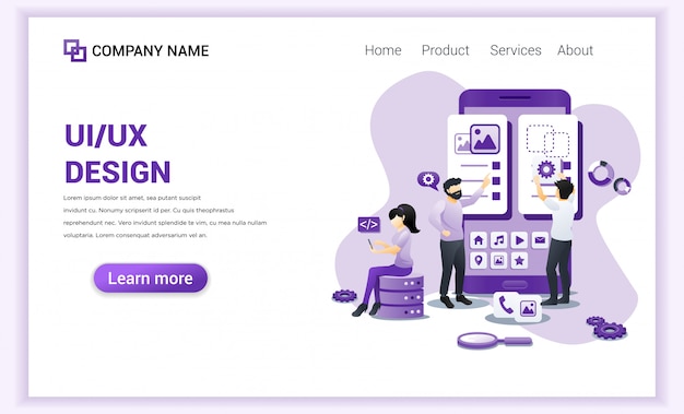 Premium Vector | Programmers landing page. Premium Vector | Programmers landing page.