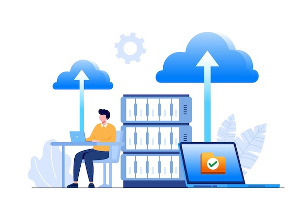 Premium Vector Programmers With Laptops Working On Code And Big Data