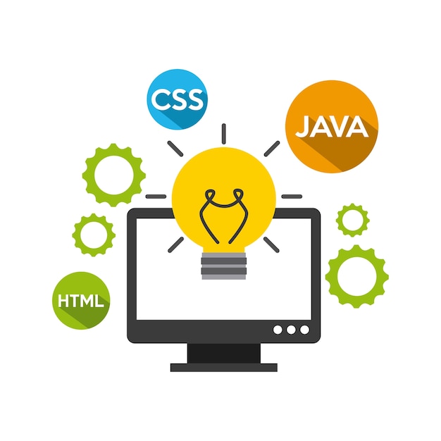 Premium Vector | Programming language design Premium Vector | Programming language design