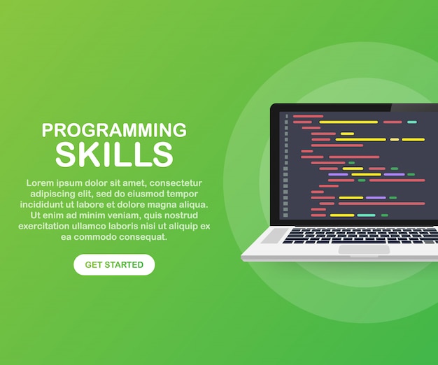 Premium Vector Programming Skills For Website And Mobile Website Template