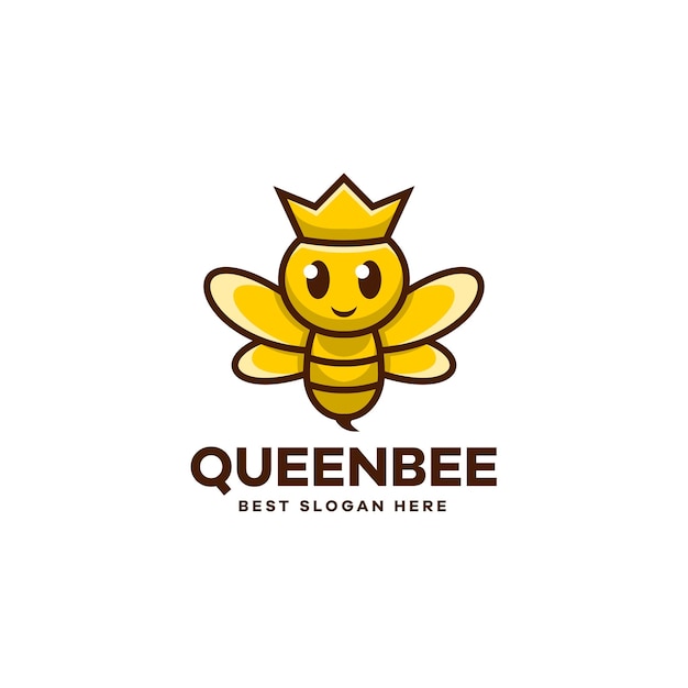 Premium Vector | Queen bee mascot logo design Premium Vector | Queen bee mascot logo design