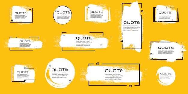 Premium Vector | Quote box frame, big set. quote box. texting quote ... Premium Vector | Quote box frame, big set. quote box. texting quote ...