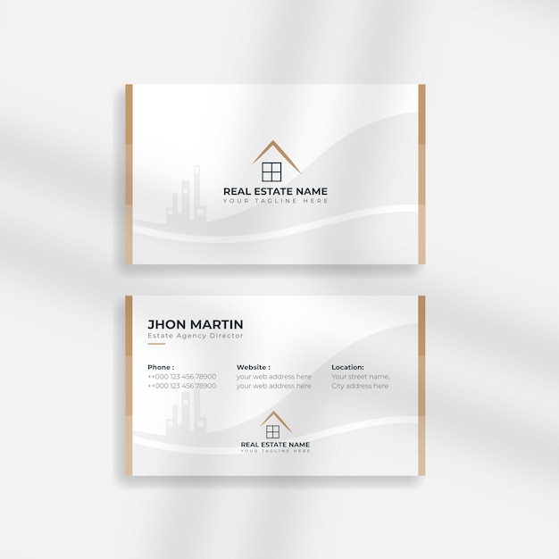 Premium Vector | Real estate minimal business card design Premium Vector | Real estate minimal business card design