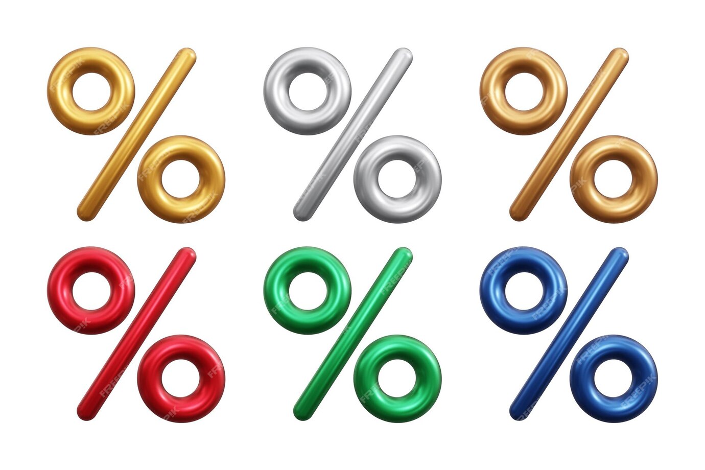 Premium Vector | Realistic 3d percentage symbols collection vector ... Premium Vector | Realistic 3d percentage symbols collection vector ...