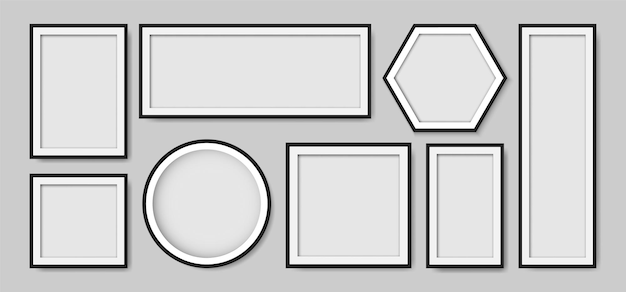 Premium Vector | Realistic blank photo frames collection Premium Vector | Realistic blank photo frames collection