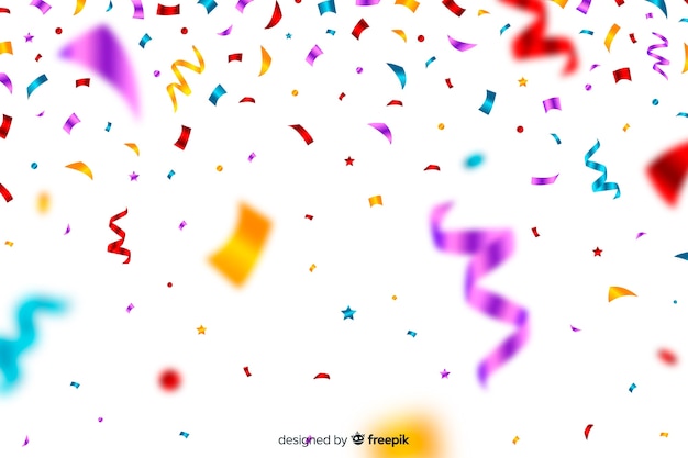 Premium Vector | Realistic colorful confetti background Premium Vector | Realistic colorful confetti background