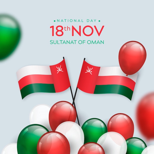Free Vector Realistic National Day Of Oman