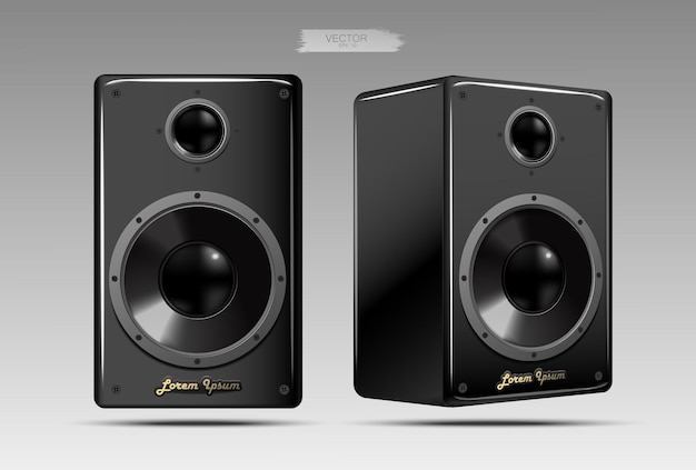 Premium Vector | A realistic pair of speakers. Premium Vector | A realistic pair of speakers.