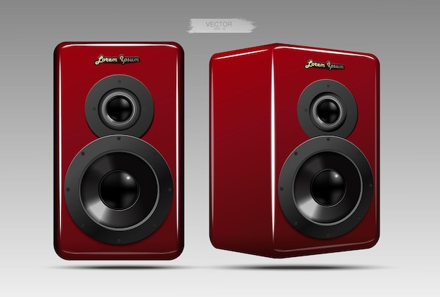 Premium Vector | A realistic pair of speakers. Premium Vector | A realistic pair of speakers.