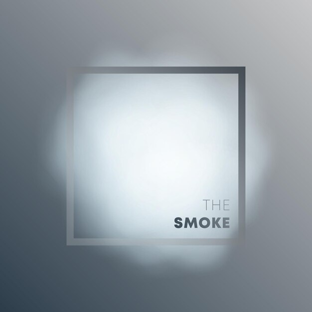 Premium Vector | Realistic smoke cloud with frame on grayscale gradient ... Premium Vector | Realistic smoke cloud with frame on grayscale gradient ...