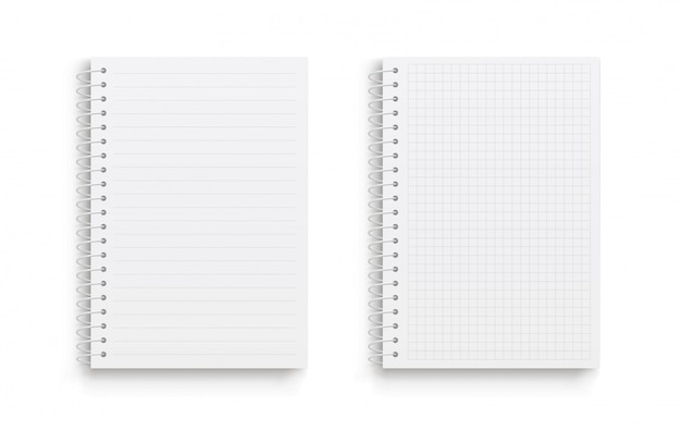 Premium Vector | Realistic vector notebook. square and lined. Premium Vector | Realistic vector notebook. square and lined.