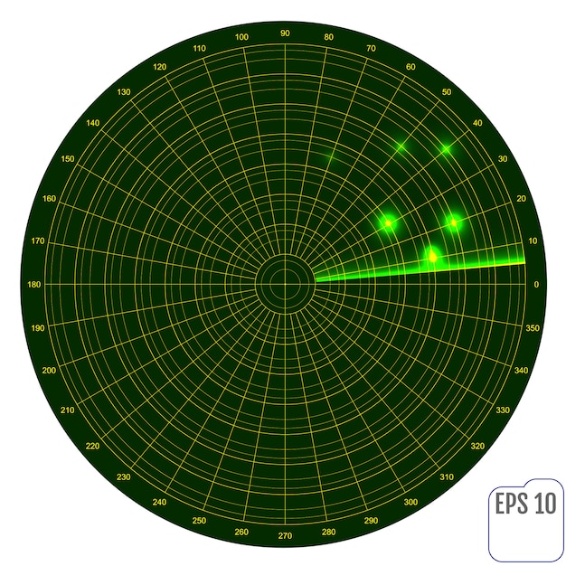 Premium Vector Realistic Vector Radar In Searching