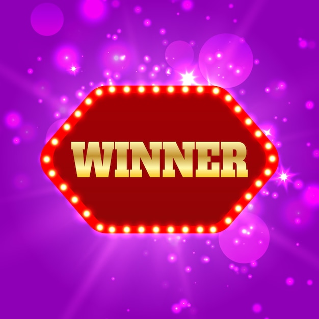 Premium Vector | Realistic winner banner Premium Vector | Realistic winner banner