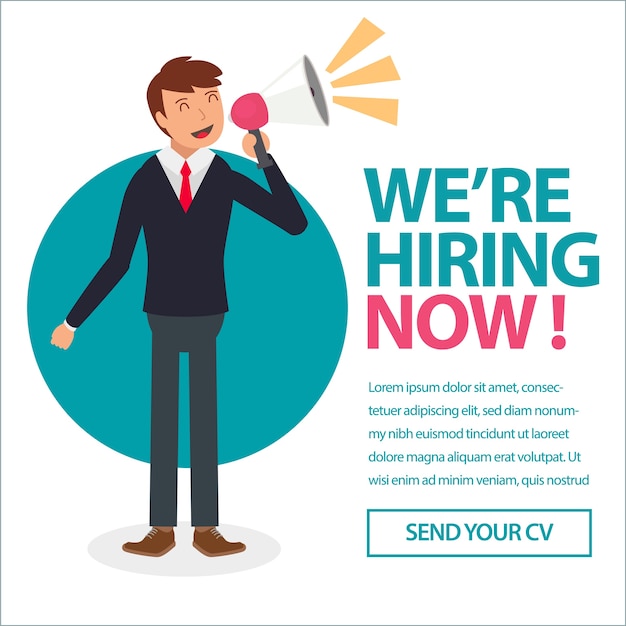 Premium Vector | Recruitment employee poster design series Premium Vector | Recruitment employee poster design series