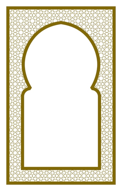 Premium Vector | Rectangular frame with arabic pattern and curly frame Premium Vector | Rectangular frame with arabic pattern and curly frame