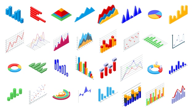 Premium Vector | Regression icons set Premium Vector | Regression icons set