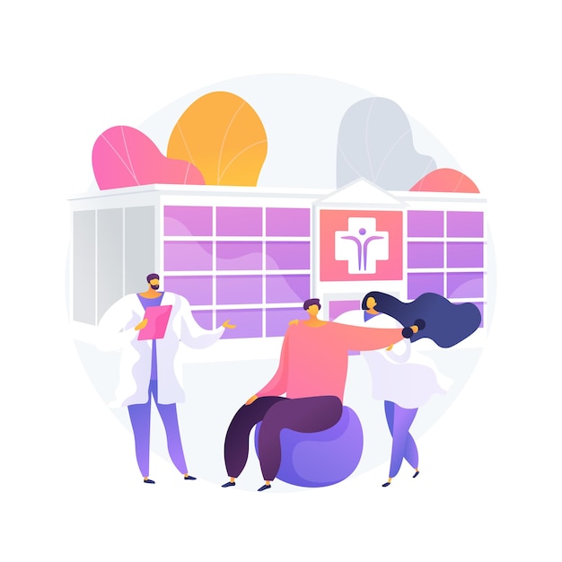 Free Vector Rehabilitation Hospital Abstract Concept Vector