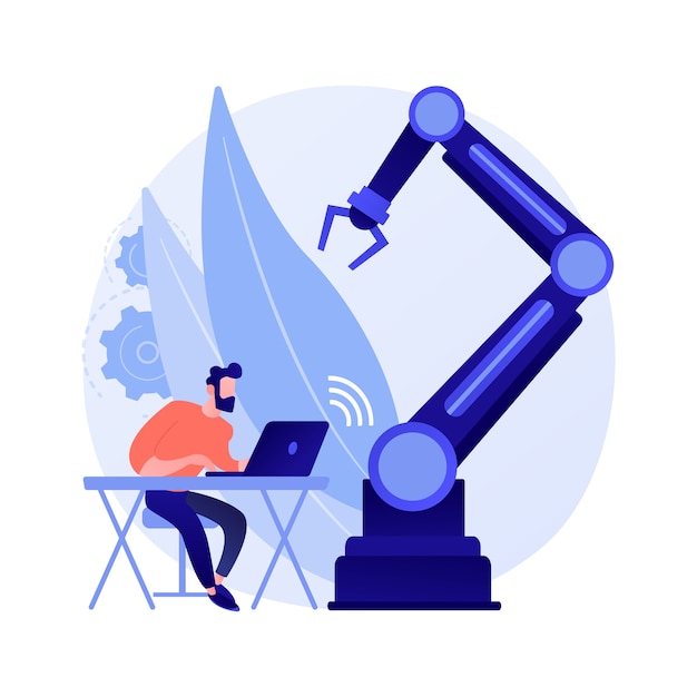 Free Vector Remotely Operated Robots Abstract Concept Illustration