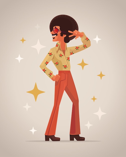 Premium Vector | Retro disco dancer character. Premium Vector | Retro disco dancer character.