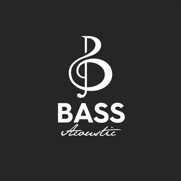 Premium Vector | Retro style logo for bass guitar acoustic, logo ... Premium Vector | Retro style logo for bass guitar acoustic, logo ...