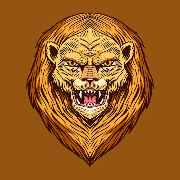 Premium Vector | Roaring beast illustration Premium Vector | Roaring beast illustration