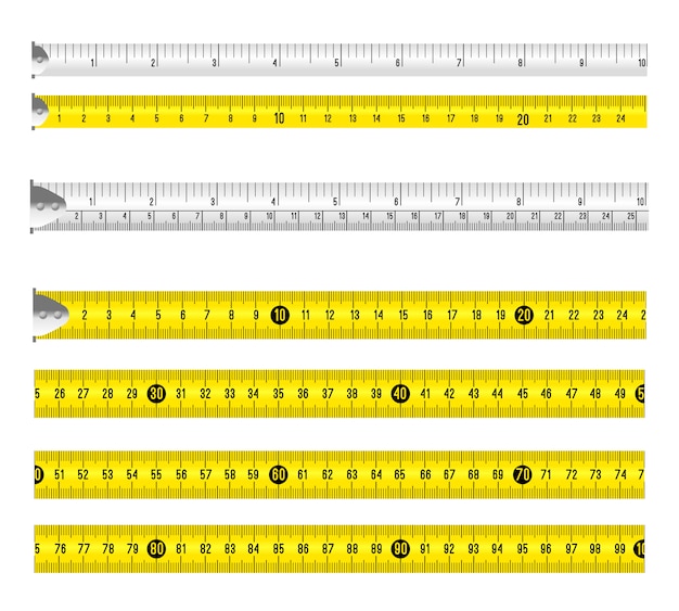 Premium Vector | Ruler measuring tapes Premium Vector | Ruler measuring tapes