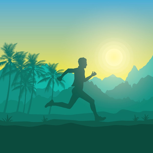 Premium Vector | Running silhouettes vector illustration. Premium Vector | Running silhouettes vector illustration.