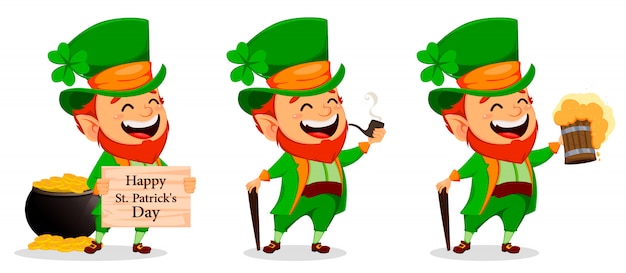Premium Vector | Saint patrick day. cartoon character leprechaun Premium Vector | Saint patrick day. cartoon character leprechaun