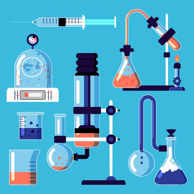 Free Vector Science Lab Objects Collection