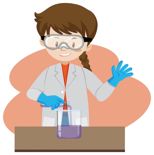 Premium Vector | A scientist exploring in lab Premium Vector | A scientist exploring in lab