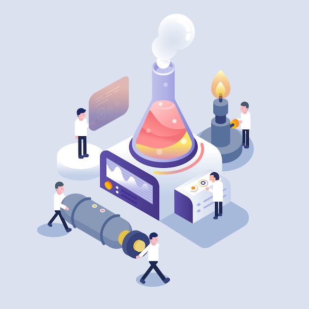 Premium Vector | Scientist working in laboratory Premium Vector | Scientist working in laboratory