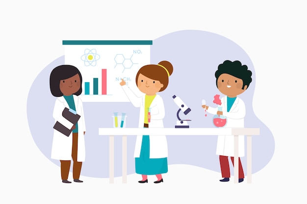 Free Vector | Scientists working concept Free Vector | Scientists working concept