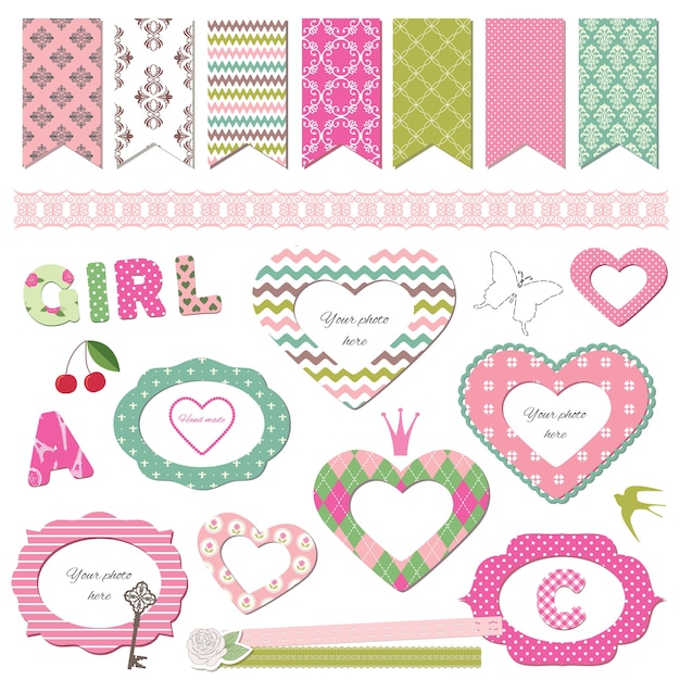 Premium Vector Scrapbook Design Elements