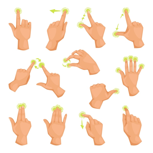 Premium Vector | Screen mobile gadget motion fingers gestures tap and ... Premium Vector | Screen mobile gadget motion fingers gestures tap and ...