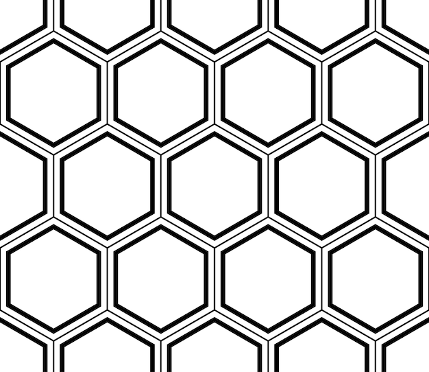 Premium Vector | Seamless hexagonal shape outline pattern Premium Vector | Seamless hexagonal shape outline pattern