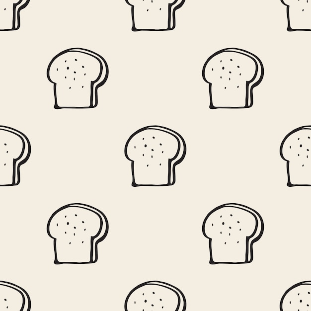 Premium Vector | Seamless monochrome bread pattern background Premium Vector | Seamless monochrome bread pattern background