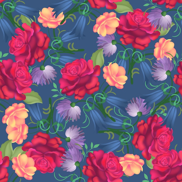 Seamless Rose Flower Pattern Redwork Embroidery | Embroidery Seamless Rose Flower Pattern Redwork Embroidery | Embroidery