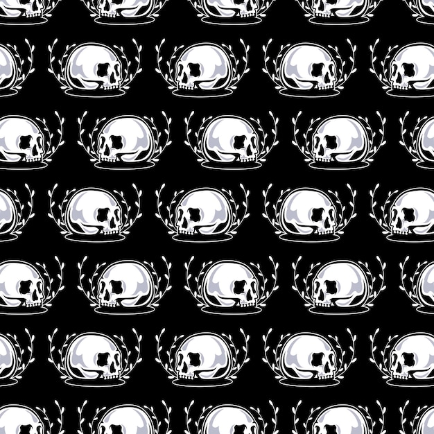 Premium Vector | Seamless skull pattern Premium Vector | Seamless skull pattern