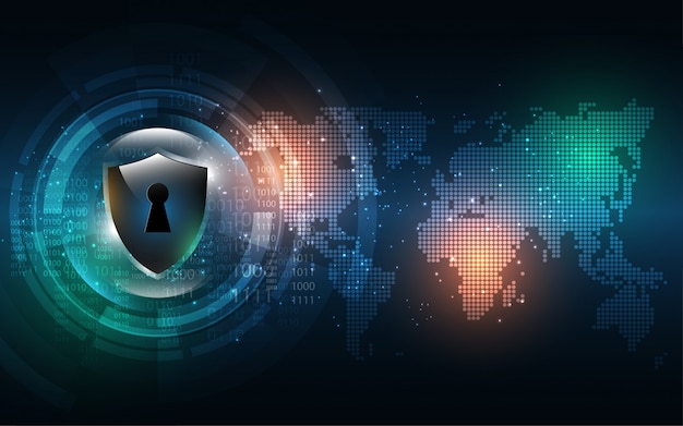 Premium Vector | Security cyber digital technology background Premium Vector | Security cyber digital technology background