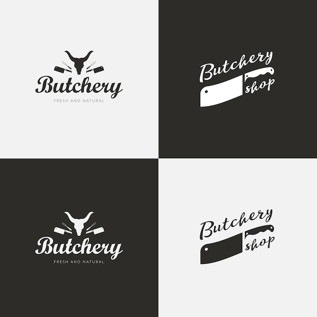 Premium Vector | Set of butchery logo templates. butchery labels with ... Premium Vector | Set of butchery logo templates. butchery labels with ...