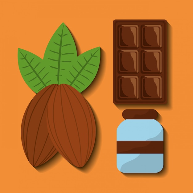 Free Vector | Set of chocolate food Free Vector | Set of chocolate food