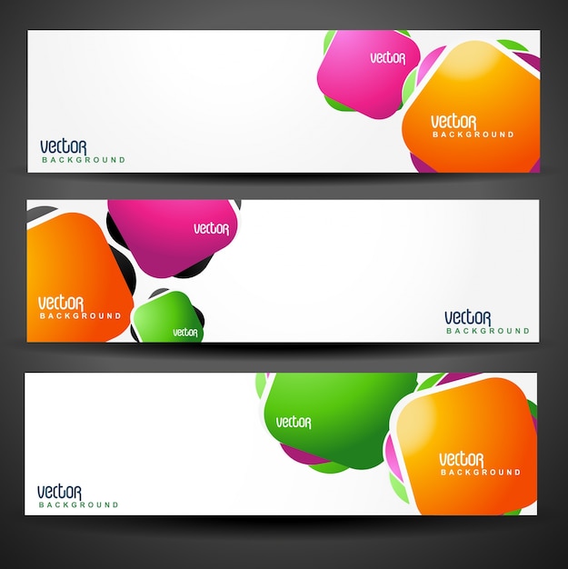 Free Vector | Set of colorful headers Free Vector | Set of colorful headers